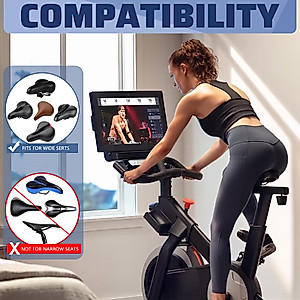 Zacro Bike Seat Cushion, Foam Gel Padded Bike Seat Cover for Men Women, Padding Bicycle Seat Cover Extra Soft Fit for Peloton, Spin Stationary Exercise, Mountain Road Cycling Bike(11x10in)