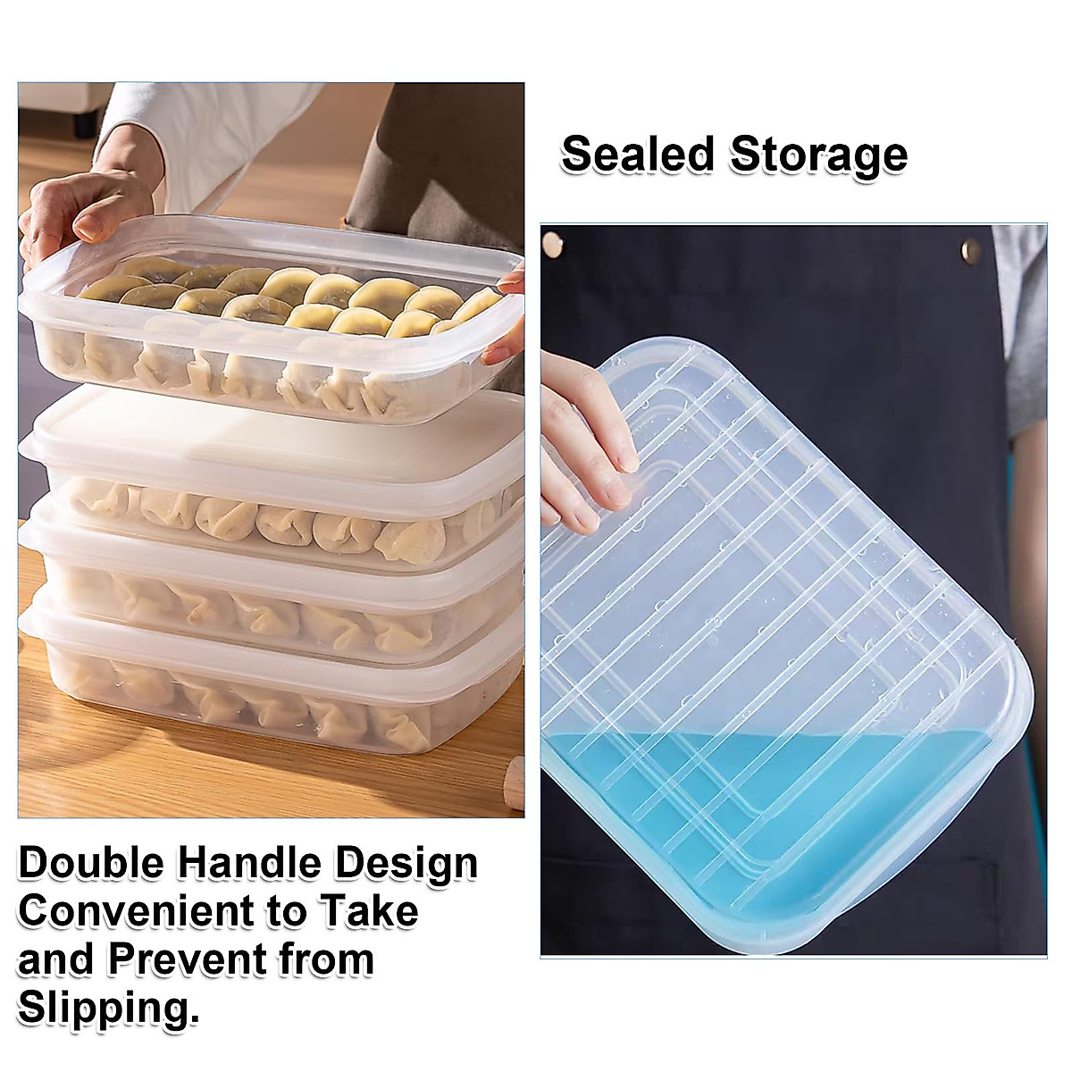 SHUESS 6 Pack Bacon Keeper for Refrigerator, Plastic Deli Meat Saver with Lids Airtight, Cold Cuts Storage Containers for Fridge, Food Shallow Low Christmas Cookie Holder with 3 Pcs Serving Tongs