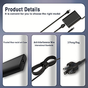 WZXHU 65W 19.5V 3.34A Laptop Charger Replacement for Dell Latitude 5400 5480 5490 7480 7490 5500 5580 5590 7280 7290 e7470 e6420 e6430 e6440 e5450 e5470 LA65NM130 AC Adapter Power Cord