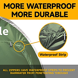 Supole Outdoor 2 to 3 Bike Storage Tent, 78.8 x 31.5 x 65 in Bicycle Shed, Extra Thick 210D Silver-Plated Oxford PU4000 Waterproof, Double Side Opening Portable Bikes Cover for Home Garden, Green