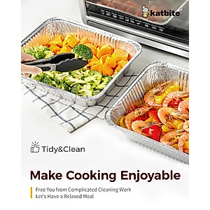 katbite Heavy Duty 9x13 Aluminum Pans (30-Pack) - Premium Disposable Deep Steam Table Foil Baking Pans for Cooking, Heating, Storing & Prepping Food