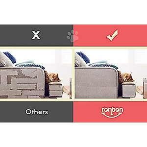 Ronton Cat Scratch Deterrent Tape - Anti Scratch Tape for Cats | 100% Transparent Clear Double Sided Training Tape | Pet & Kid Safe | Furniture, Couch, Door Protector (5 Sheet)