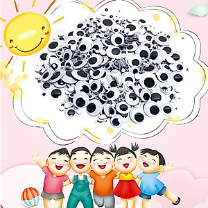 1210pcs Googly Wiggle Eyes Self Adhesive, for Craft Sticker Multi Sizes 4mm to 25mm for DIY by ZZYI