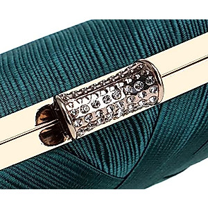 CSYPJYT Women Satin Clutch Wedding Handbag Tassel Cocktail Party Bridal Prom Purse Bags Blue