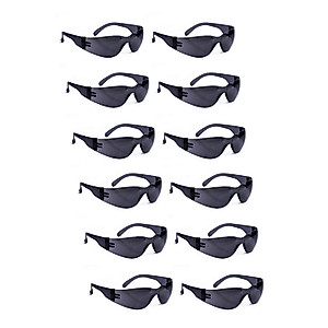 ROAR Smoke Safety Glasses 12 pairs per box Eyewear Protective Glasses Safety Goggle Airsoft Goggle, Strong Impact Resistant Lens for Laboratory, Construction,gardening, Industrial Safety, Craft