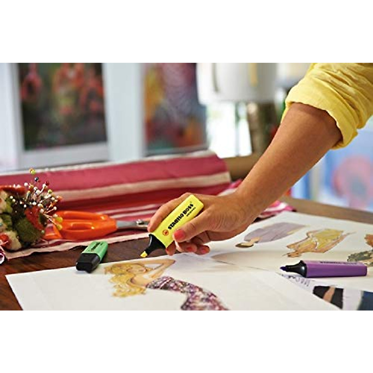 Highlighter - STABILO BOSS ORIGINAL Yellow Pack of 2 (B-10422-10)