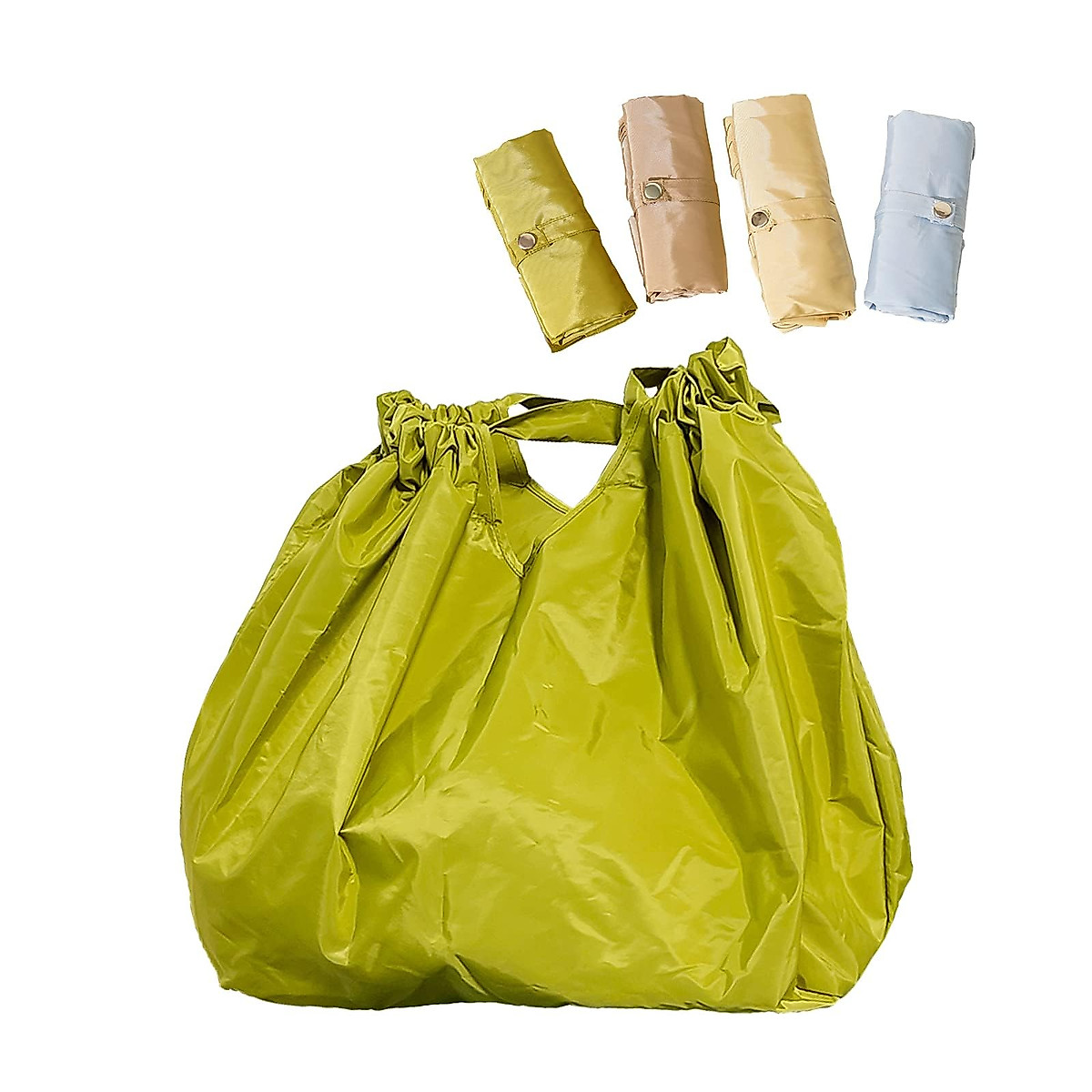 NKTDWO Reusable Shopping Bags for Groceries, Heavy Duty Waterproof Cloth Tote Bag for Daily Use, Travel, Picnic, Camping, Beach (Green)