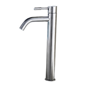 DOITOOL 2pcs Steel Brushed Out Kitchen Hole Drain Faucet Faucet| Basin Mount Bathroom Metal Nickel for Sprayer Cold Waterfall Xxcm Handle Tub Plunge Pull Deck Single with One Stainless