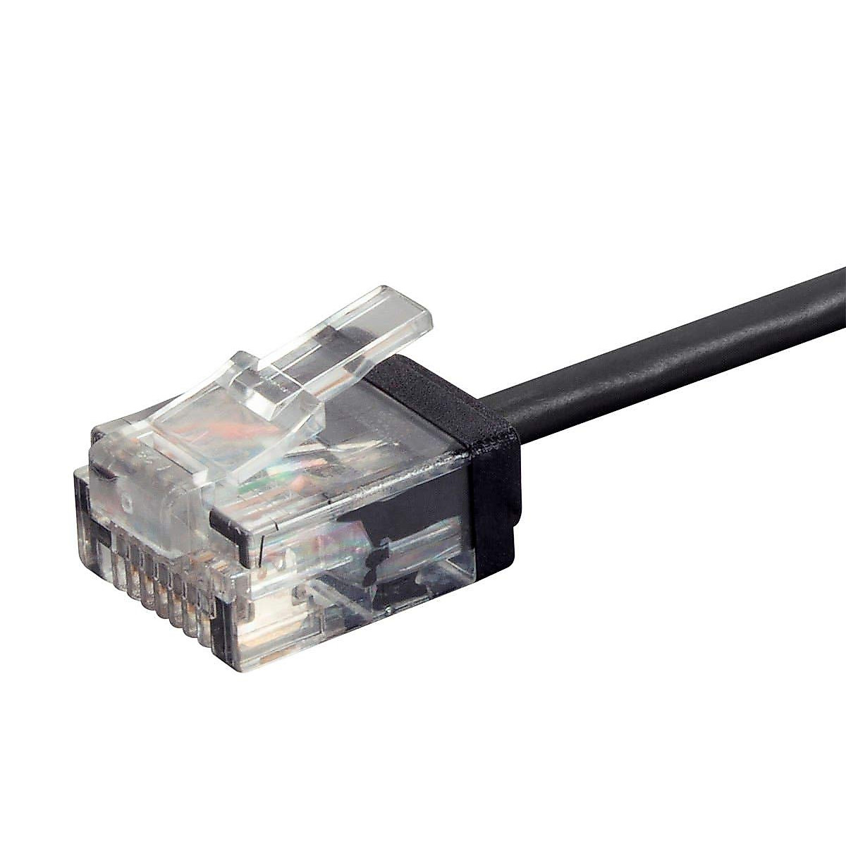Monoprice Cat6 Ethernet Patch Cable - Snagless, 550MHz, UTP, 32AWG, 0.5 Feet, Black - Micro SlimRun Series