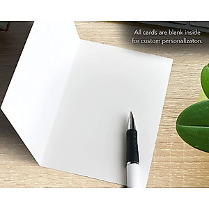 Thank You Card Bulk Set, Gold Font Designs, Blank Interior (4 x 6 In, 36 Pack)