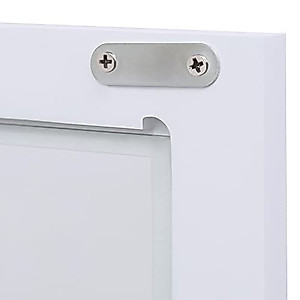 AMNOOL The Independent Bathroom Cabinet with a Glass Door is Suitable for Corner Storage containers in The Bathroom, Living Room and Kitchen, Medium -Density Fiber Board, and Paint with Paint (White)