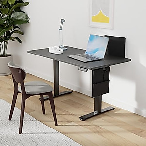 ErGear Electric Standing Desk Adjustable Height with Storage Bag,55 x 24 Inches Sit Stand up Desk, Memory Computer Home Office Desk with Cable Management Tray,DIY Bulletin Board (Black)
