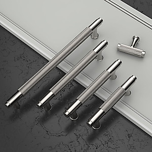 Asidrama 10 Pack 5 Inch(128mm) Brushed Satin Nickel Kitchen Cabinet Pulls, Cabinet Pulls Kitchen Cabinet Hardware for Cupboard Drawer Pulls