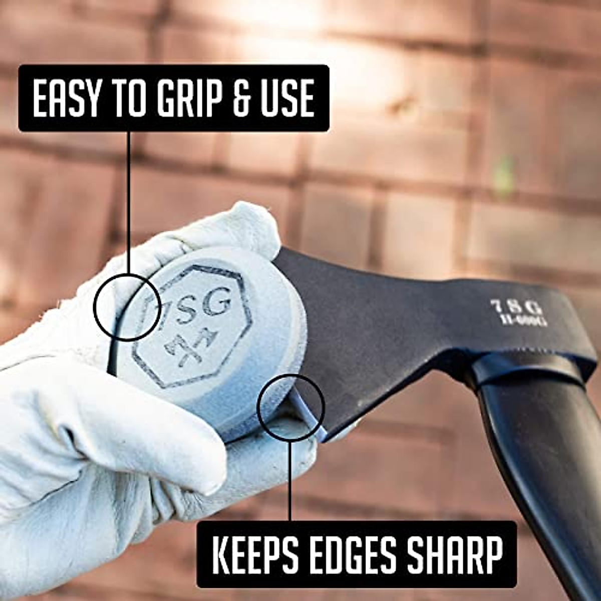 Axe Sharpener Tool - Machete Sharpener - Throwing Hatchet Sharpening Stone - Garden Tool Sharpener - Speedy Sharp - Knife Sharpener - Sword Sharpener