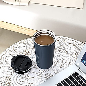 MUCR Vacuum Travel Mug 18oz, Double Wall Stainless Steel Insulated Coffee Cups with Snap Lid, Vacuum Cup for Coffee,Tea and Soda, Blue