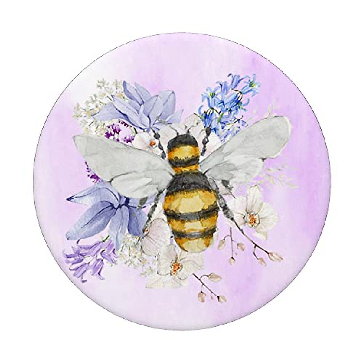 Floral Bee Watercolor Boho Style PopSockets Swappable PopGrip