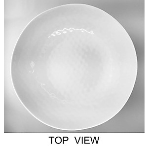 KX-WARE Melamine Serving Bowls -2pcs 12inch Larger Salad Bowls/Mixing Bowls,White Color| Break-resistant 100% Melamine Bowls | Dishwasher Safe,BPA Free