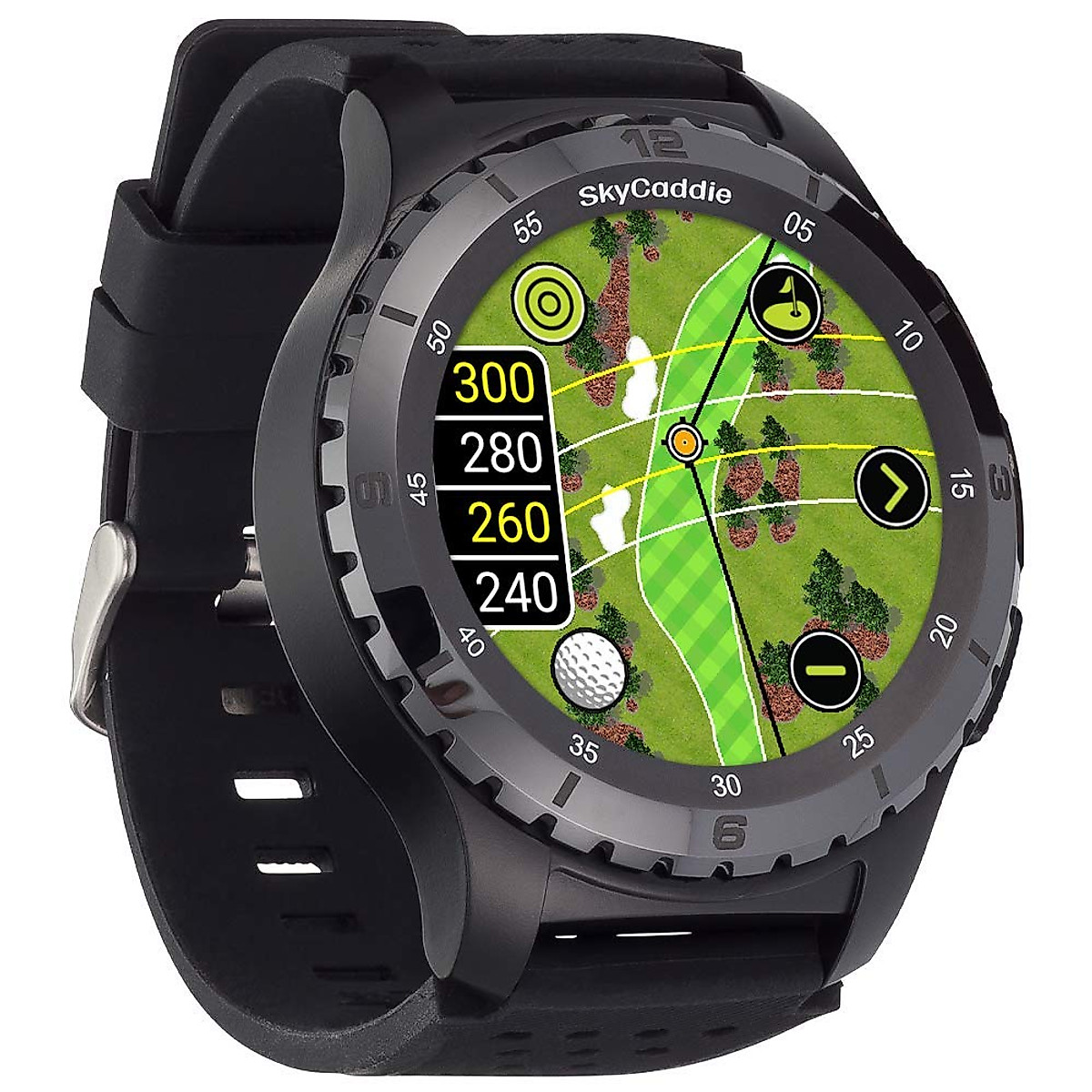SkyCaddie LX5C Golf GPS Watch with Ceramic Bezel, Black