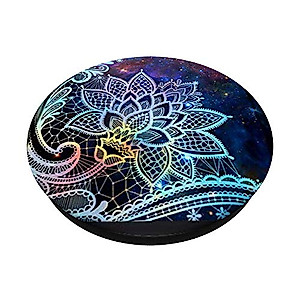 Lace Mandala In Galaxy Nebula Design PopSockets Swappable PopGrip