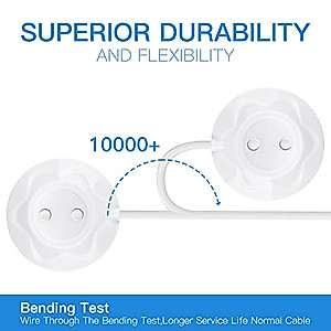 AREYTECO Rose Charger, Standing Magnetic Charging Stations, Durable Magnetic Rose Adapter Fast Charging Cord 2.5 FT, Endpoint Center Spacing 0.47 Inch/12mm, Replacement Charging Cord - White