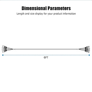 XLR Snake Cable, 6-Feet 4-Channel XLR Male to XLR Female Snake Splitter Microphone Cable Cord with Color Coded, Rubber Cable Boot, Ancable