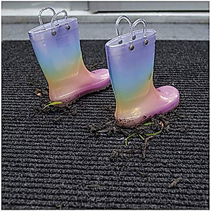 UNIMAT 4x6 Doormat - The Perfect Waterproof Welcome Mat for Your Home or Office with Dual Ribbed Rubber Backing (Charcoal)