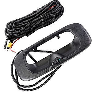 MUCO Backup Camera Rear Tailgate Handle Reverse View for 99-06 Chevy Silverado/GMC Sierra 1500; 01-03 05-06 Silverado/Sierra1500 HD;01-06 Silverado/Sierra 3500,Black