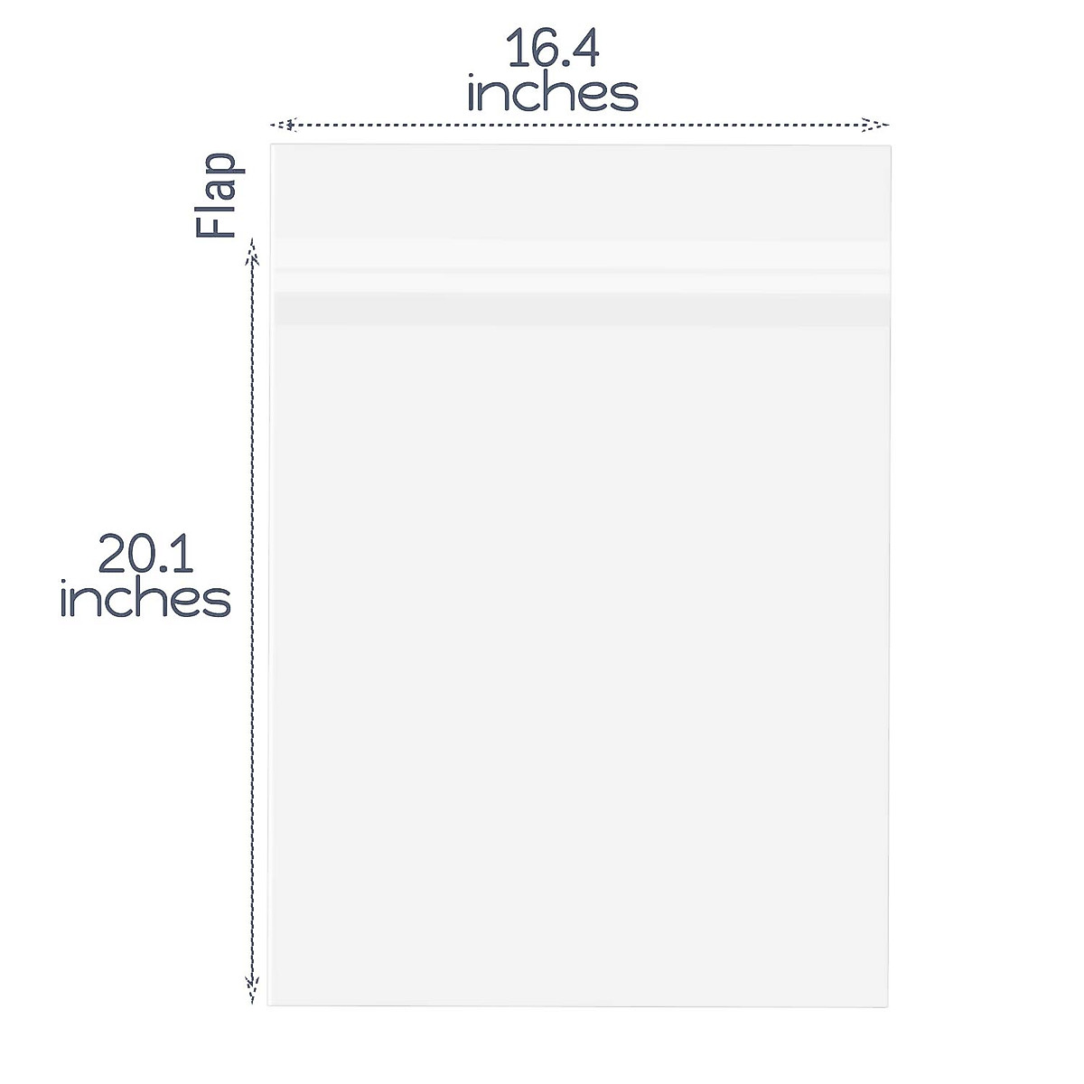 Golden State Art, Pack of 100, Acid-Free Crystal Clear Sleeves Storage Bags for Photo Prints Framing Mats Mattes (Bag Size: 16 3/8x 20 1/8 inches for 16x20 Mats)