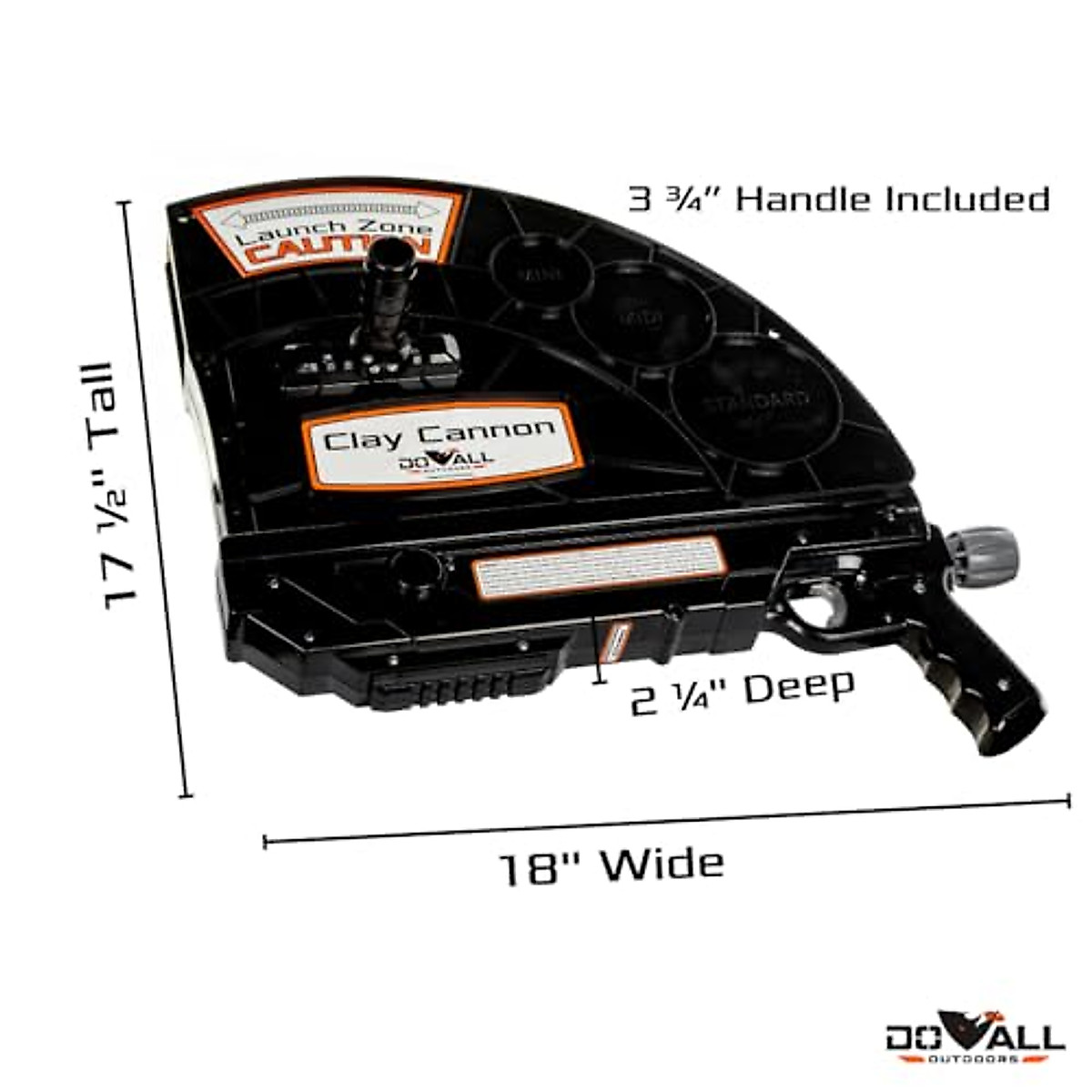 Do All Outdoors Clay Cannon Handheld Ambidextrous Clay Pigeon Thrower
