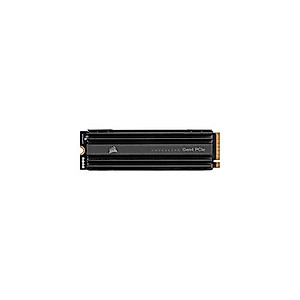 Corsair MP600 PRO 2TB M.2 NVMe PCIe x4 Gen4 SSD (Up to 7,000MB/sec Sequential Read & 6,550MB/sec Sequential Write Speeds, High-Speed Interface, 3D TLC NAND, Built-in Heatspreader) Black