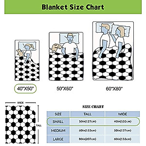Soccer Blanket Soccer Gifts for Women Men 50"X40", Soft Cozy Soccer Throw Blanket Bedding for Girls Boys Adult Kids, Soccer Senior Night Gifts for College Grandson Granddaughter Soccer Team Coach