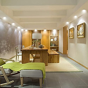 obstime 6 Pack 14W 4 Inch Ultra-Thin LED Recessed Lights Slim with Junction Box,2700K/3000K/4000K/5000K/6000K Selectable,High Brightness Eqv 150W, Dimmable Canless LED Recessed Light-IC Rated&ETL