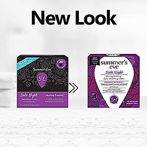 Summer's Eve Date Night Feminine Cleansing Wipes Pre/Post-Intimacy Cleansing, 16 Count