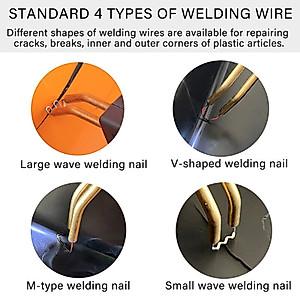 Upgraded Plastic Welder, Plastic Welding Kit Hot Stapler Plastic Repair Kit Torch With Staple Robust Practical Bumper Repair Stapler Plastic Welder Gun Kit(Red)