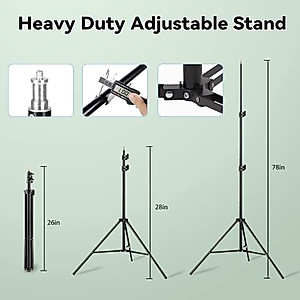Octa Softbox Lighting Kit, Skytex Upgrade Continuous Photography Lighting Kit with sandbags, 28In Diameter Octa Soft Box | 135W 2700-6400K LED Bulb, Studio Lights for Photo Shooting, Video Recording