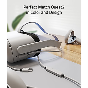 Syntech Link Cable 16 FT Compatible with Meta/Oculus Quest 3, Quest2, Link Cable 16FT Compatible with Meta/Oculus Quest 2 with Separate USB C Charging Port