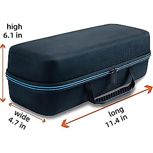 rokeblau Carrying Case For Samsung Freestyle Projector & The Freestyle 2nd Gen Projector and Battery, EVA Portable Protective Case With Durable Hand Strap, With Mesh Pocket For Accessories