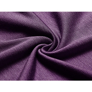 Beauhuty Women's Plus Size Tops Sexy Deep V Neck Sexy Low Cut Front Surplice Wrap Short Sleeve Fitted Tees (XXL, Short-Purple)