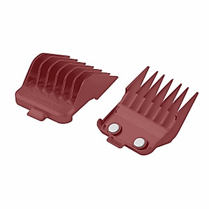 Gamma+ Professional Dub Magnetic Hair Clipper Guards from 1/16 to 3/4" Premium Neodymium Red