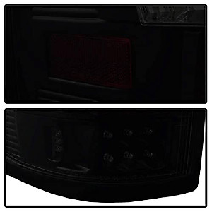 ACANII - For 2004-2008 Ford F150 Pickup Styleside Black Housing Smoked Lens LED Tail Lights Brake Lamps Pair Left+Right Cyber Black V2
