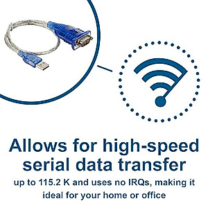 C2G Legrand USB to DB9 Serial Adapter Cable, Adapter Cable, USB to Desktop Adapter, 1.5 Foot Adapter Cord, Gray, 1 Count, C2G 26886