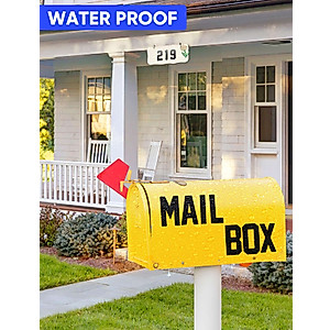 Seloom 148 PCS Mailbox Numbers and Letters Stickers Decals,3" X 7 Set Number 0-9 and 3" X 3 Set Alphabet Letter for Outside Indoor,Vinyl Self-Adhesive Waterproof Door House Address Stickers,Black