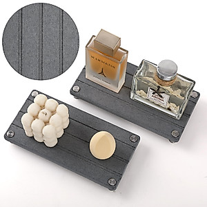 Lirongxing 3 Pack Drying Trays with Feet, Water Absorbing Stone Trays Diatomite Tray Instant Dry Sink Coasters, Kitchen Sponge Hand Soap Holder Countertop Fast Drying Counter Tray Stripe Drying Mat