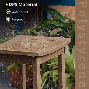 LUE BONA HDPS Shower Bench Seat, Shower Stool for Inside Shower Waterproof, Bath Spa Shower Foot Stool for Shaving Legs with Storage Shelf, Weather Resistant/Non-Slip/Indoor or Outdoor Use, Brown