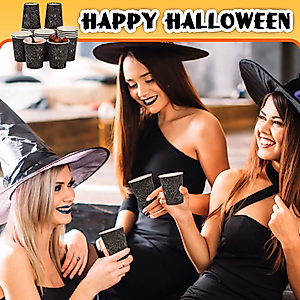 ATFUNSHOP Halloween Disposable Cups 30PCS Spiders Web Party Paper Cups 9OZ