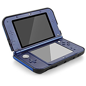 TNP Protective Case Compatible with Nintendo New 3DS XL LL 2015, Navy Blue - Plastic + Aluminum Full Body Protective Snap-on Hard Shell Skin Case Cover New Modified Hinge-Less Design
