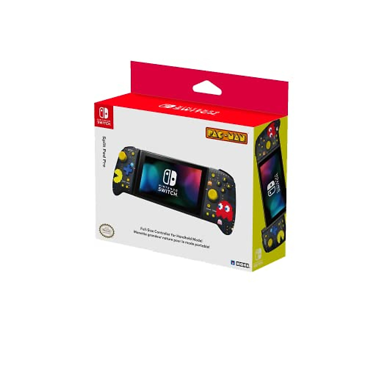 Hori Nintendo Switch Split Pad Pro (Pac-Man) Ergonomic Controller for Handheld Mode - Officially Licensed By Nintendo and Namco