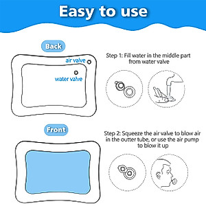 Tummy Time Water Mat Inflatable Baby Water Play Mat Fun Infant Christmas Toy Gift for 3 6 9 Month Newborn Boy Girls Sensory Development