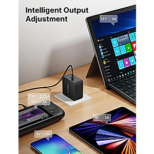 45W USB C Power Charger for Steam Deck, JSAUX 5FT Cable Type-C PD 3.0 Fast Charger USB C Wall Adapter Compatible with Steam Deck, Switch, MacBook Pro/Air, Samsung Galaxy S23 S22, iPad Pro/Air, Pixel