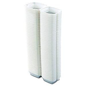 Dart 50HT1 Foam 5 Inch Medium White Hinged Container. Pack 50